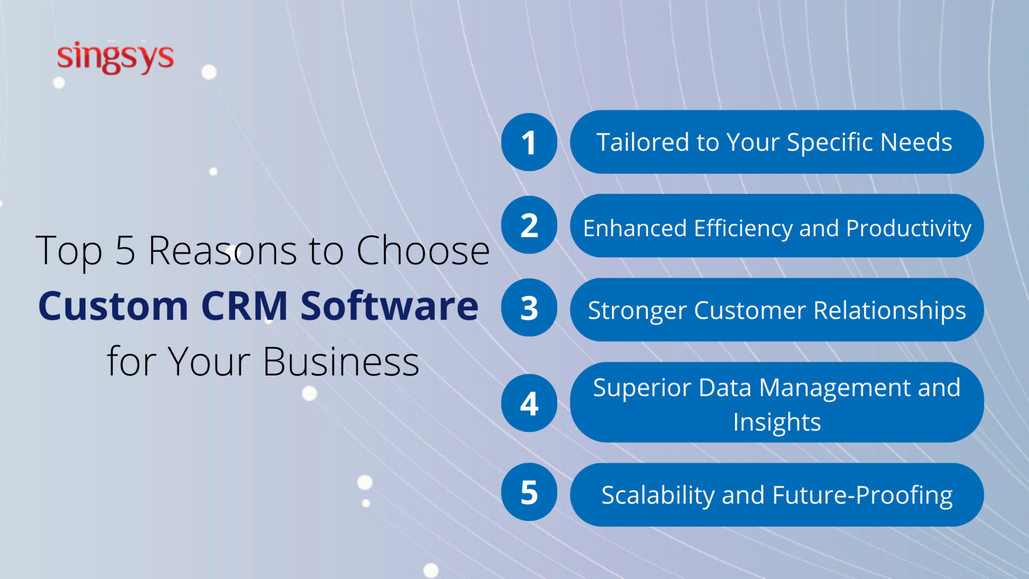 Top 5 Reasons to Choose Custom CRM Software for Business – Singsys Blog